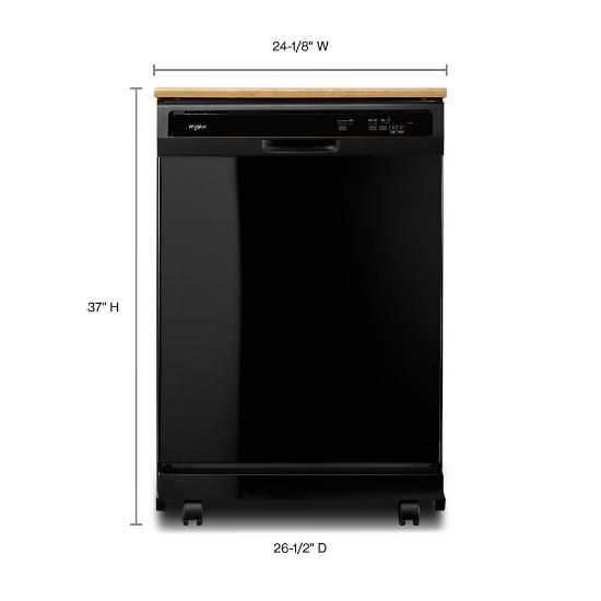 WHIRLPOOL Portable Dishwasher with Soil sensor WDP370PAHB