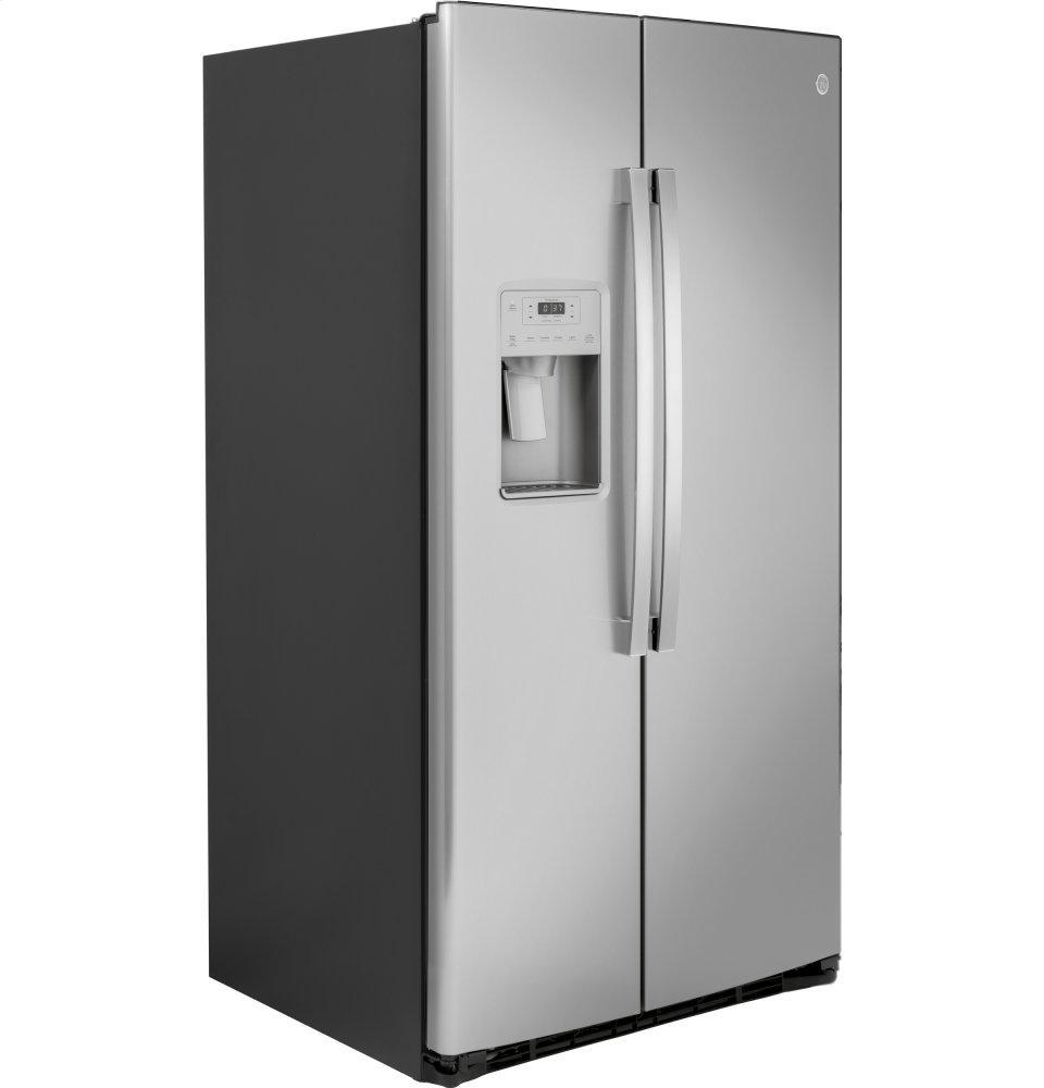 GENERAL ELECTRIC 25 Cu Ft Side By Side with Showcase LED lighting ...