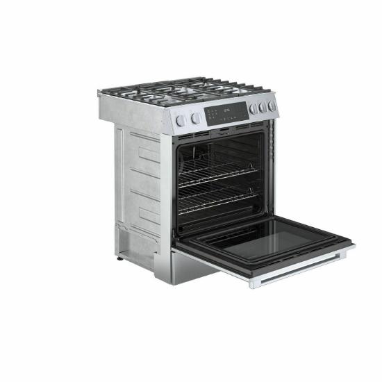 BOSCH 30" Gas Slide-in Range with Warming drawer HGI8056UC | ABC Warehouse