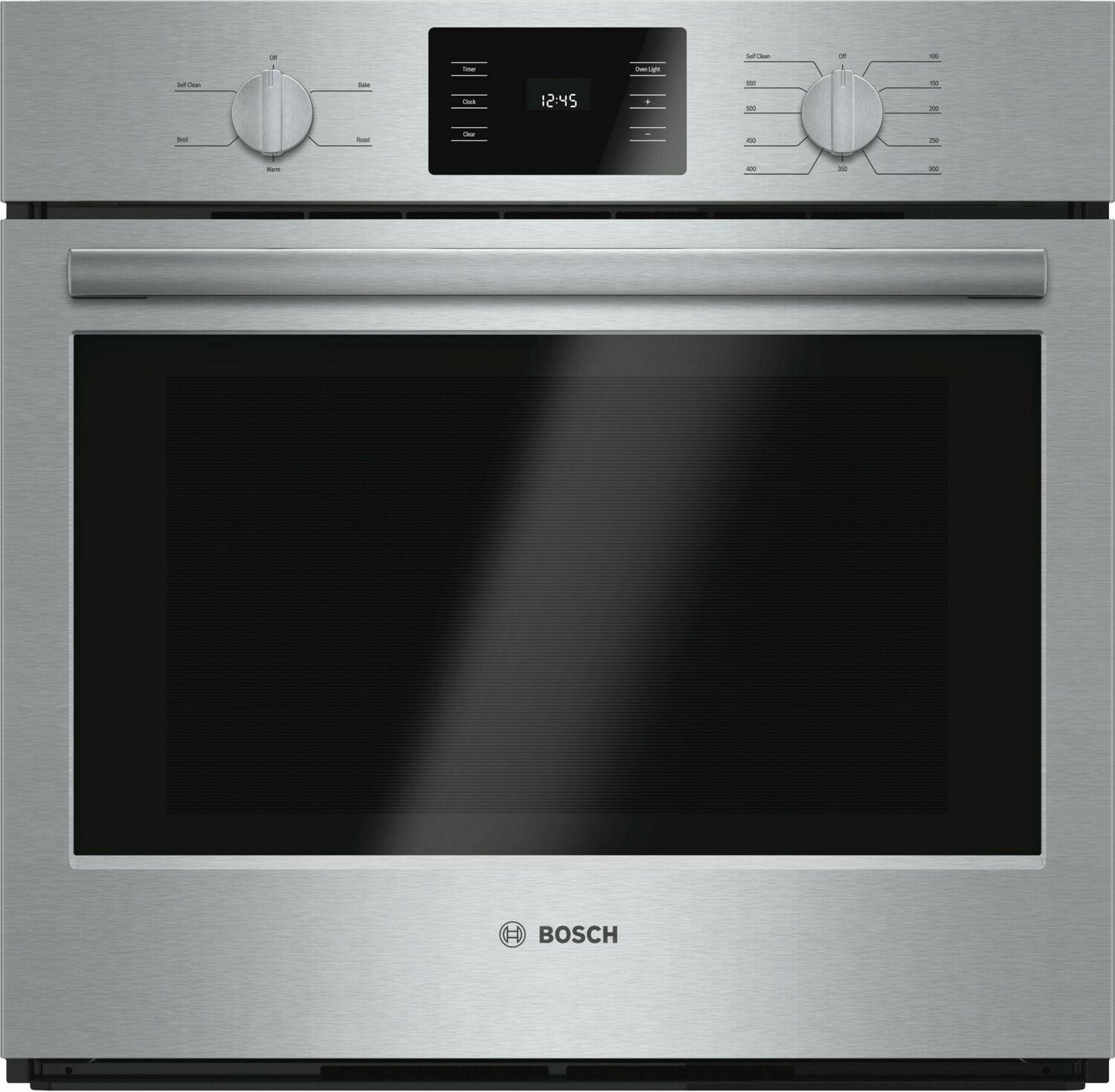 BOSCH 30" Single Wall Oven with Ecoclean self-clean mode HBL5351UC ...