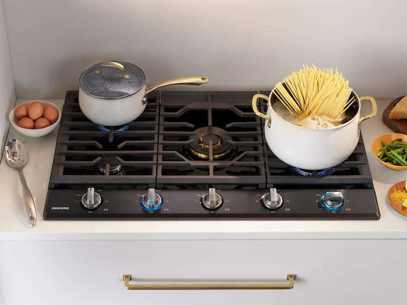 SAMSUNG 36" Gas Cooktop with Bluetooth connectivity NA36N7755TG | ABC ...