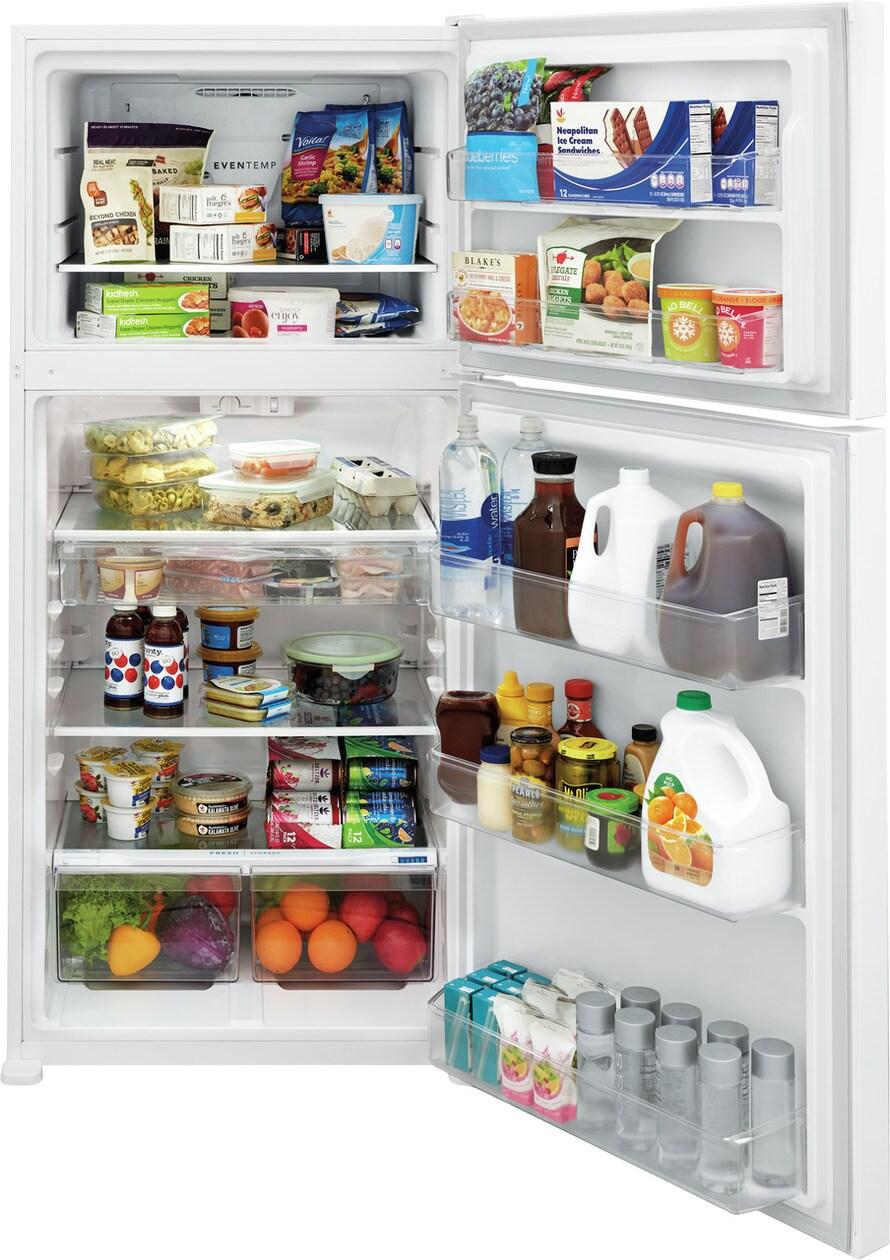 FRIGIDAIRE Top Freezer Refrigerator with 20 cu ft capacity FFTR2045VW ...