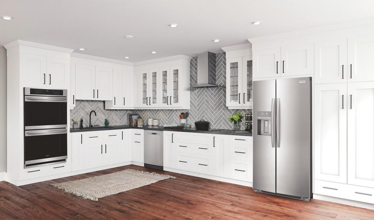 FRIGIDAIRE Counter Depth Refrigerator with Designer LED lighting ...