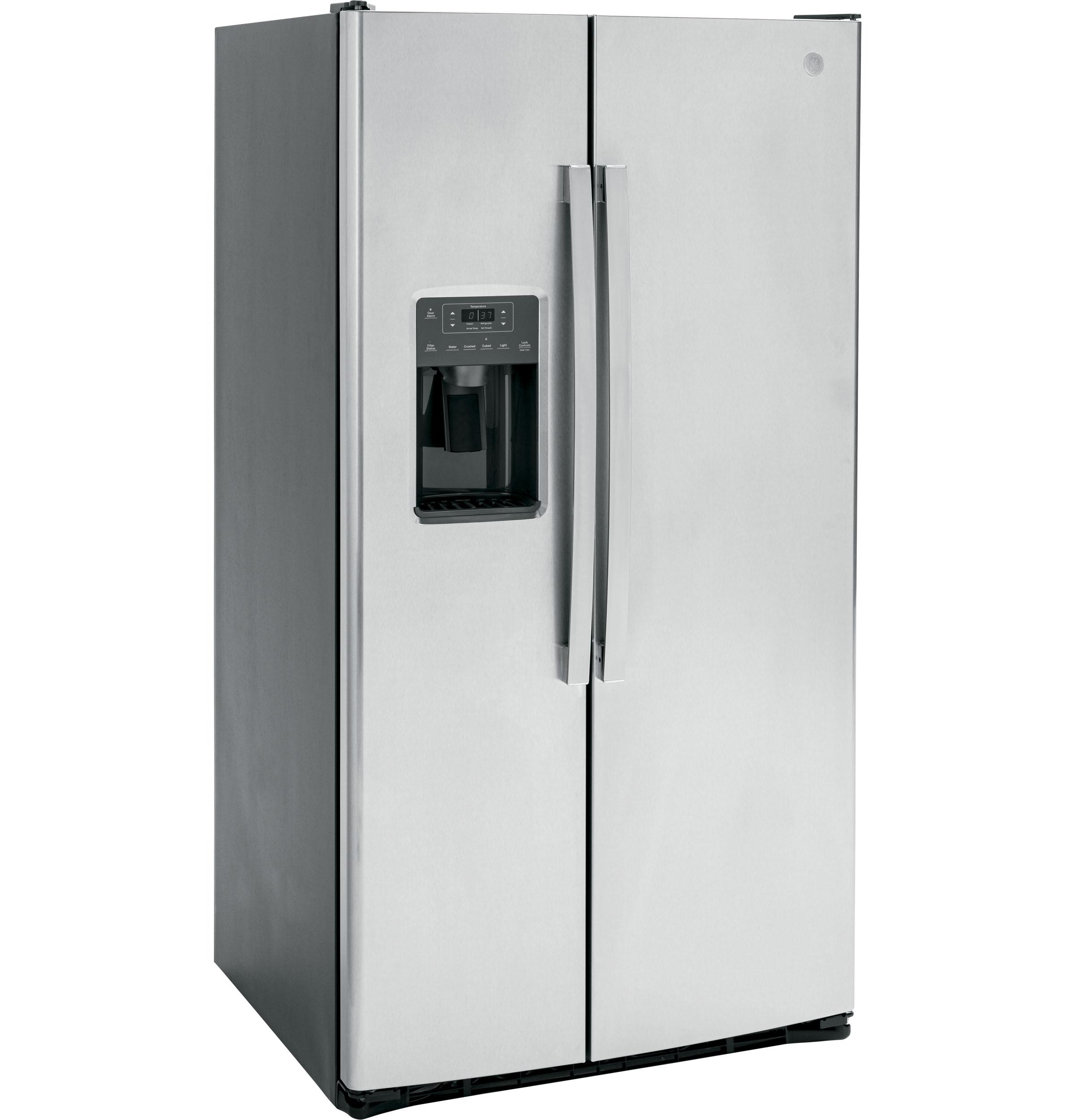 GENERAL ELECTRIC 25 Cu Ft Side By Side with Enhanced LED lighting ...