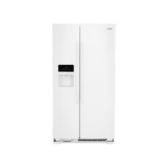 WHIRLPOOL 25.5 Cu Ft Side By Side Ref. with LED interior lighting ...