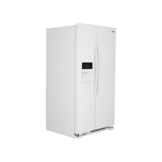 WHIRLPOOL 25.5 Cu Ft Side By Side Ref. with LED interior lighting ...