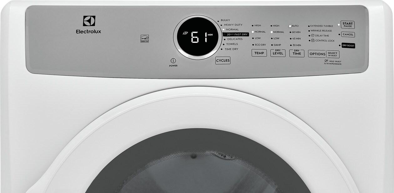 ELECTROLUX 8.0 Cu Ft Front Load Electric Dryer ELFE7337AW | ABC Warehouse