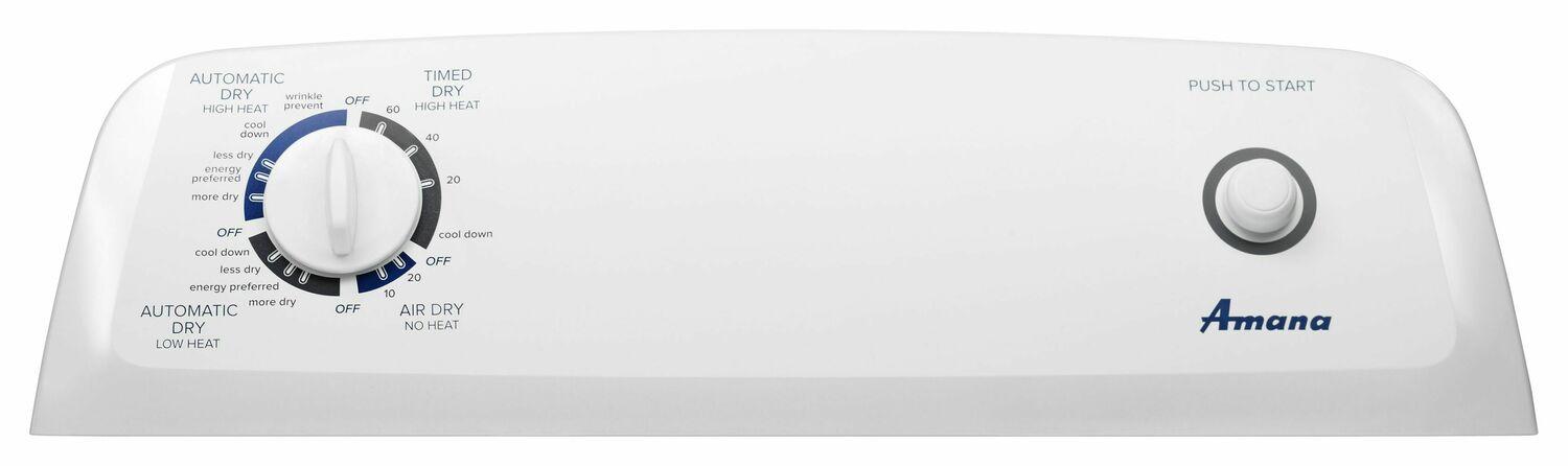 AMANA Electric Dryer with Wrinkle prevent option NED4655EW | ABC Warehouse