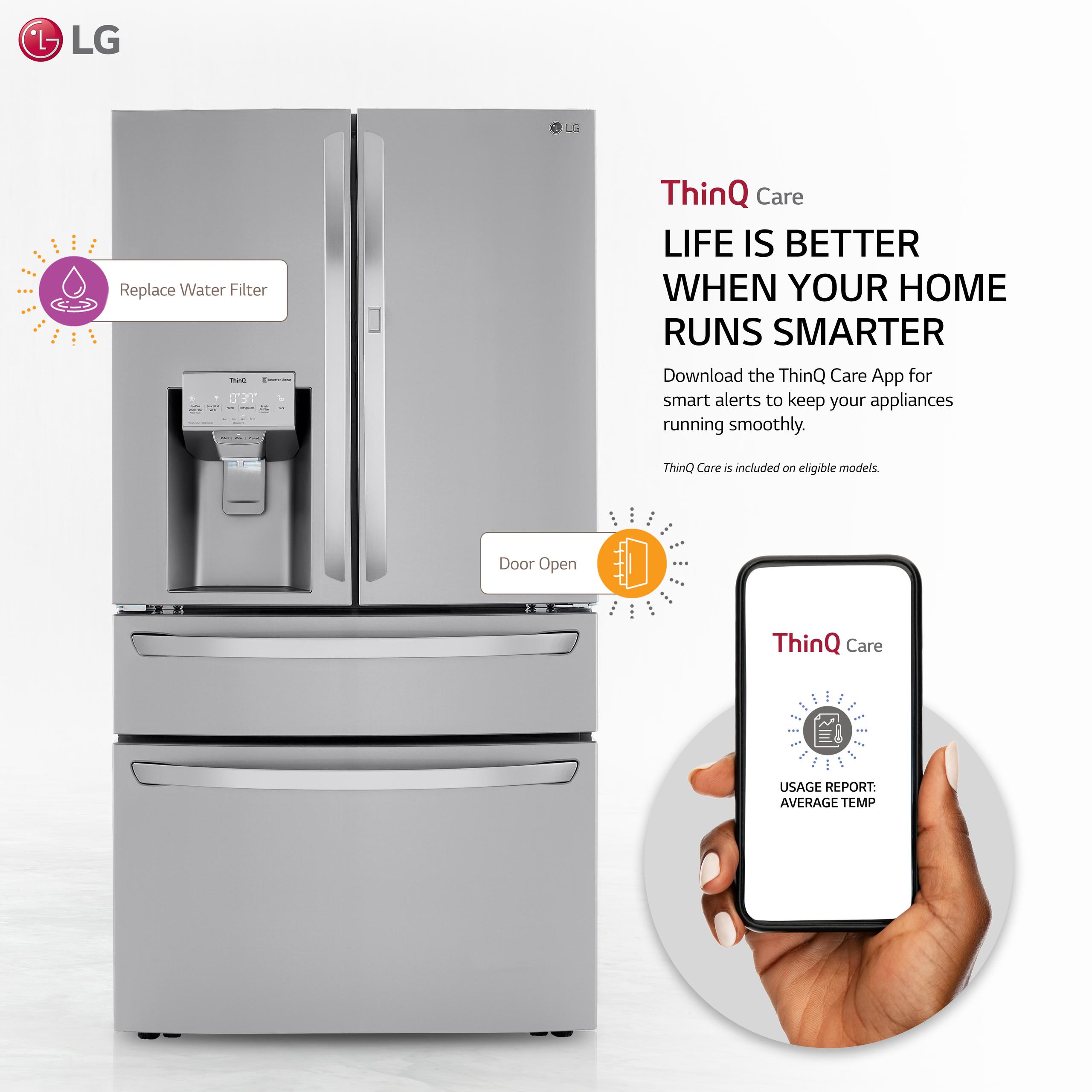 LG 4 DR Fr DR Refrigerator with Craft ice maker LRMDS3006S | ABC Warehouse