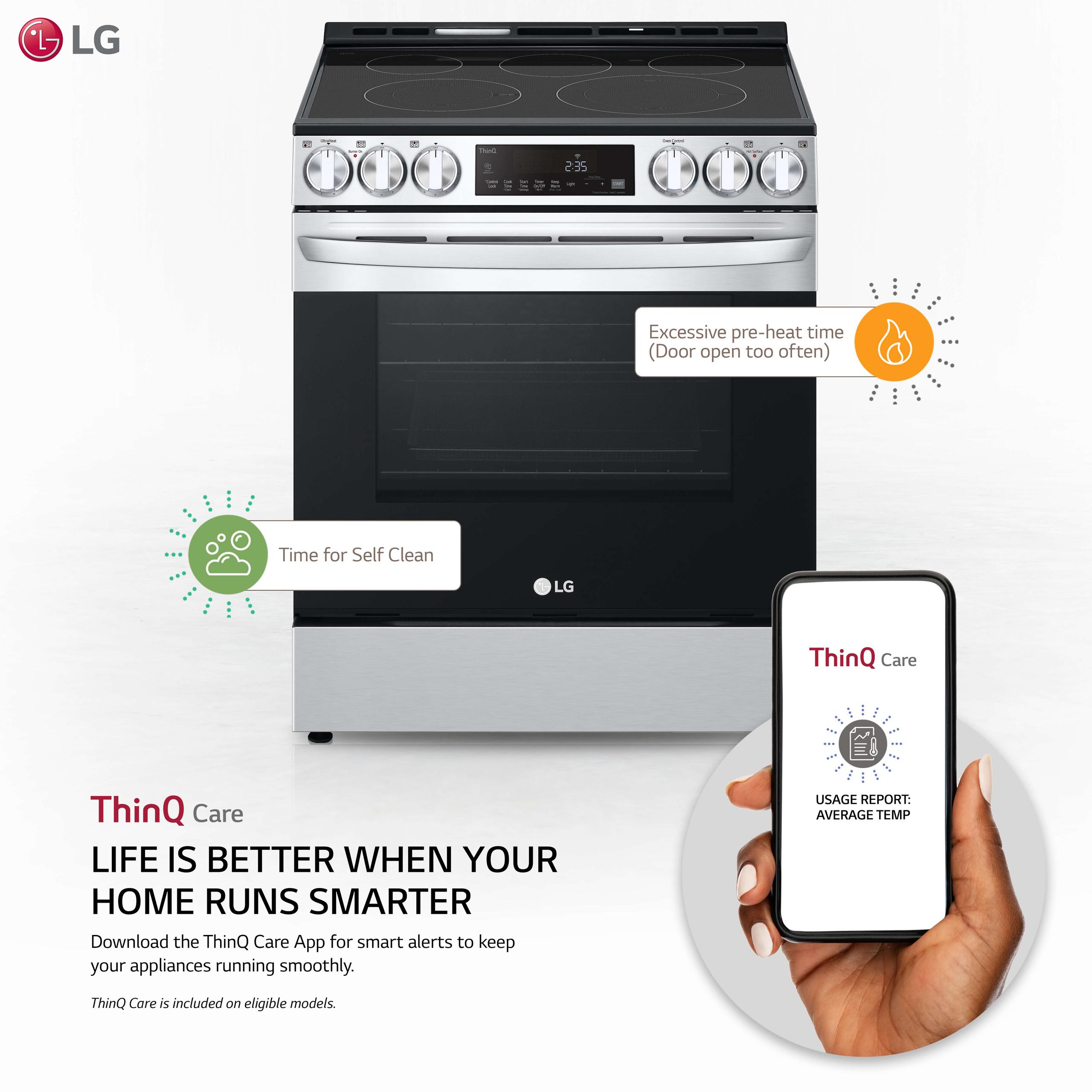 LG Slide-in Electric Convection Range LSEL6333F | ABC Warehouse