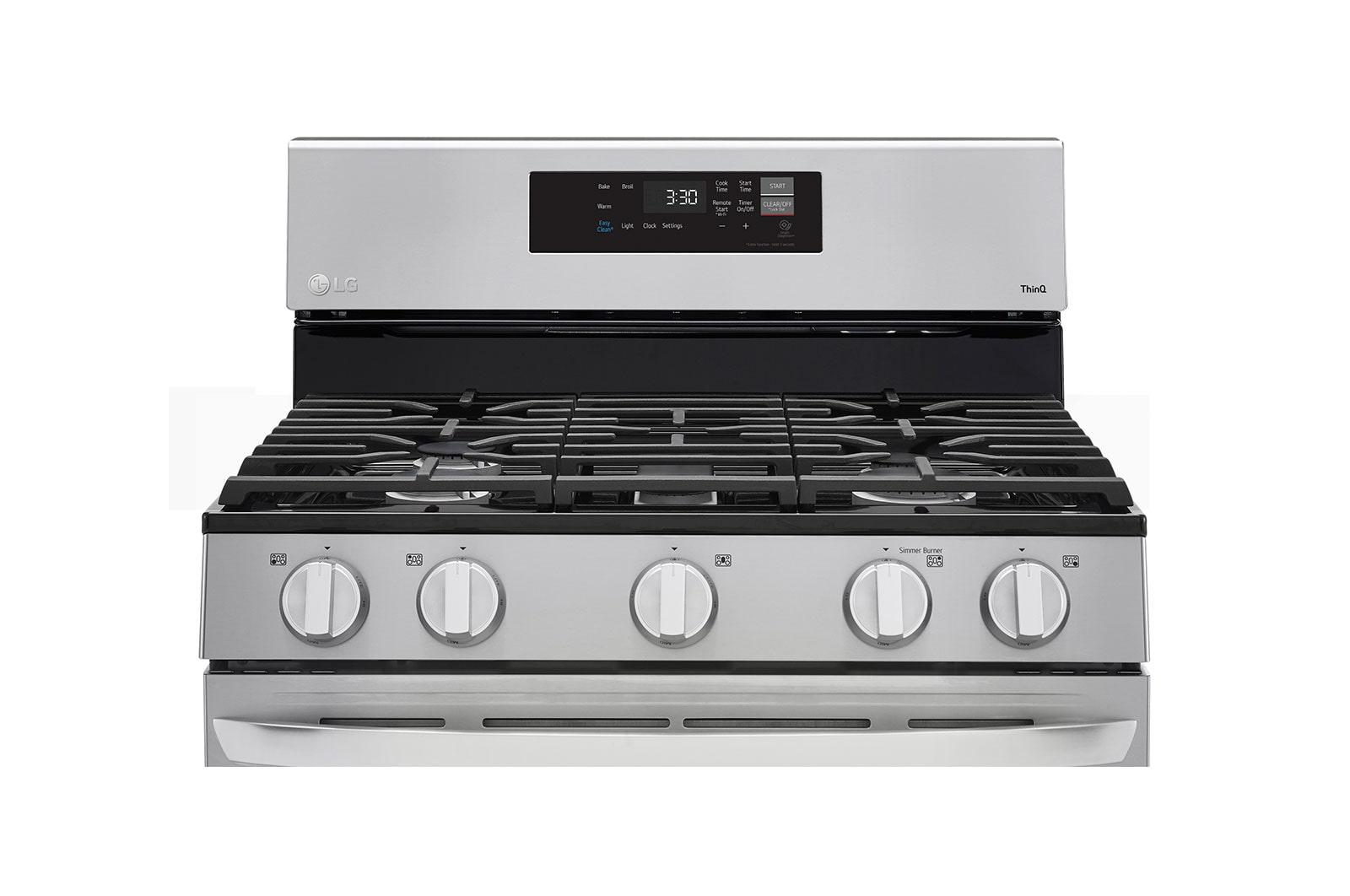LG 30" Gas Range with LG easy clean LRGL5821S | ABC Warehouse