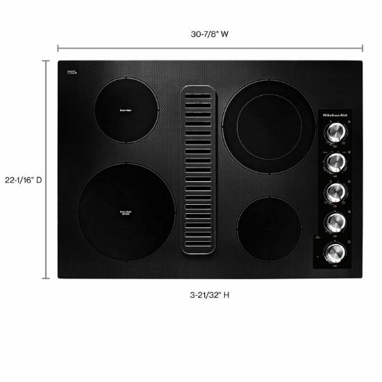 KITCHENAID 30" Downdraft Cooktop KCED600GBL | ABC Warehouse