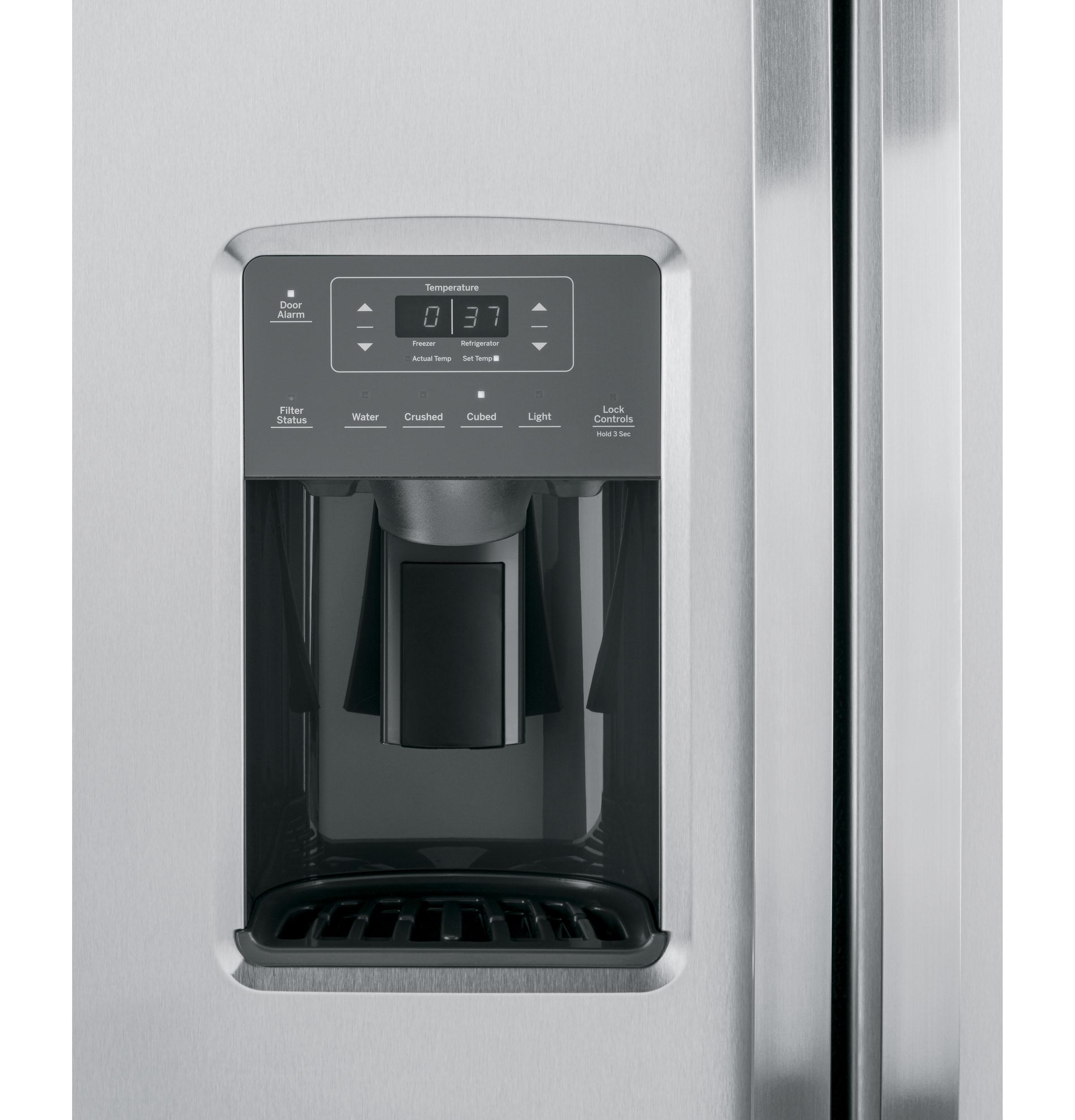 GENERAL ELECTRIC 25 Cu Ft Side By Side with Enhanced LED lighting ...