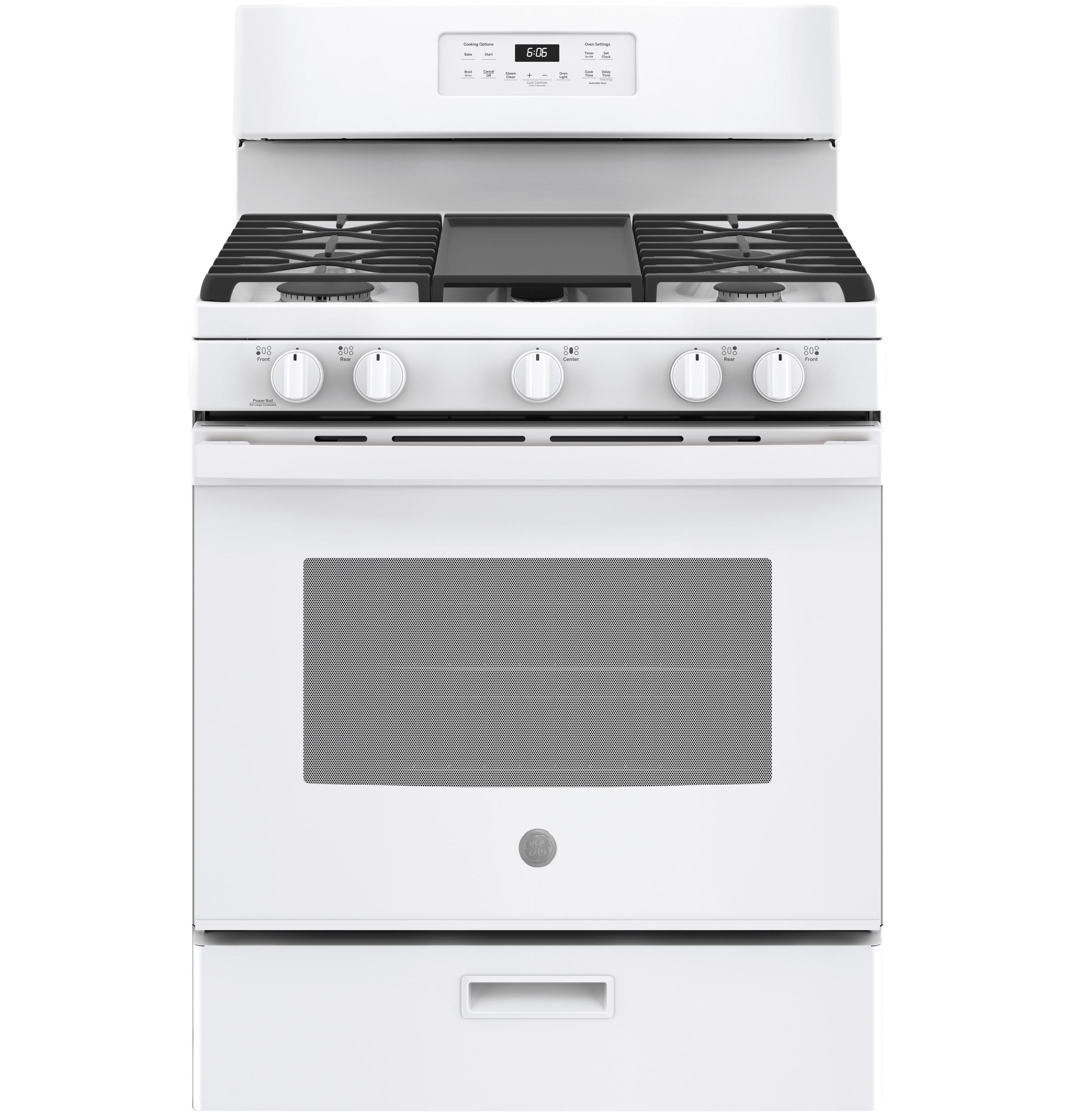 GENERAL ELECTRIC 30" Gas Range with Steam cleaning oven JGBS66DEKWW ...