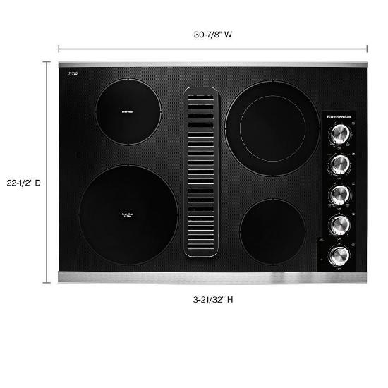 KITCHENAID 30" Downdraft Cooktop KCED600GSS | ABC Warehouse