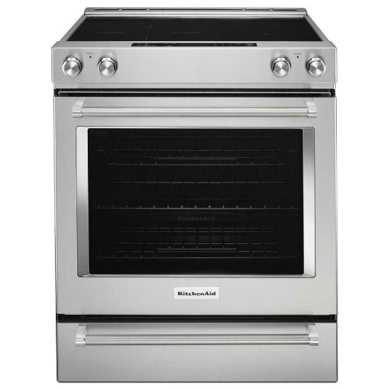KITCHENAID 30" Electric Slide-in Range with Baking drawer KSEB900ESS ...
