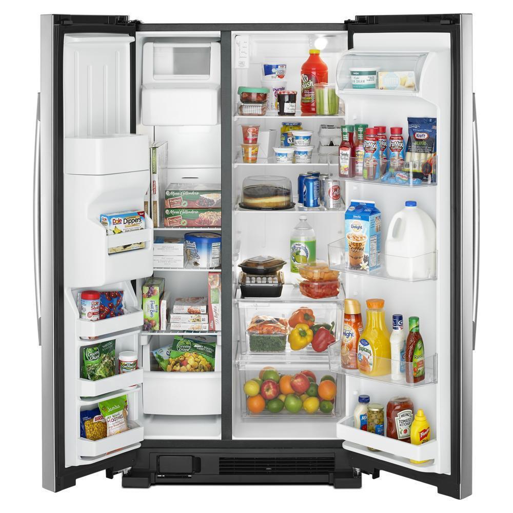 AMANA 24.6 Cu Ft Side By Side Ref with Ice and water dispenser ...