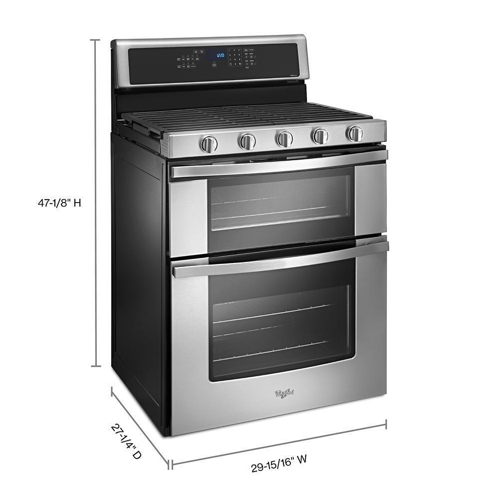WHIRLPOOL Gas Double Oven Range with Frozen bake technology