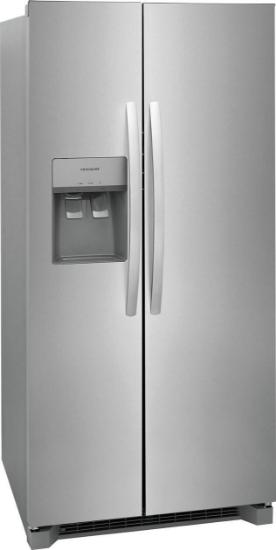 FRIGIDAIRE 22 cu ft SxS Dispenser Refrigerator FRSS2323AS | ABC Warehouse