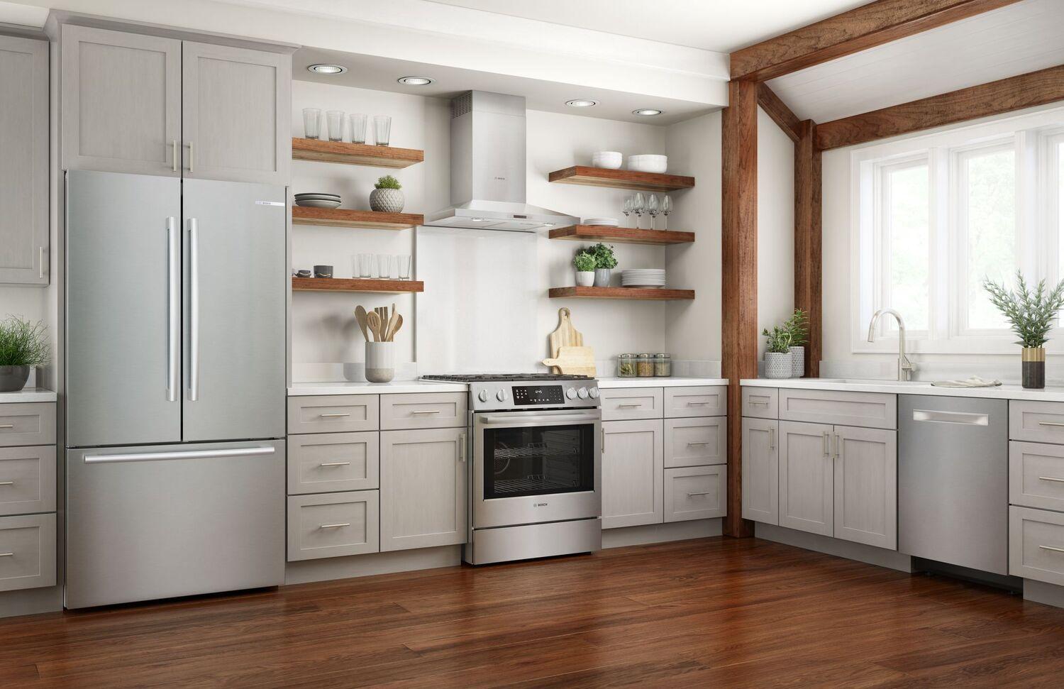 BOSCH 30" Gas Slide-in Range with Warming drawer HGI8056UC | ABC Warehouse