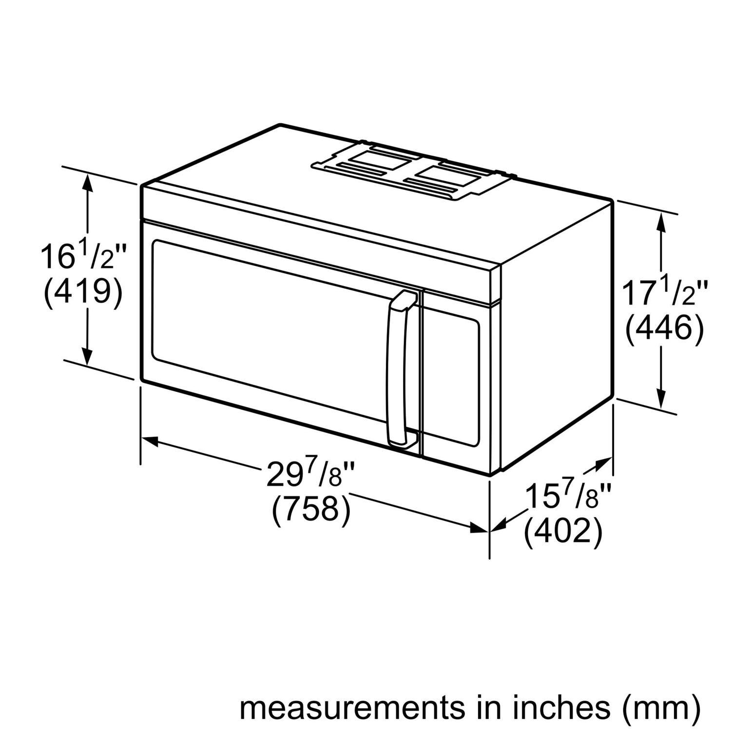 BOSCH SMALL APPLIANCES Over Range Microwave with 385 CFM ventilation ...