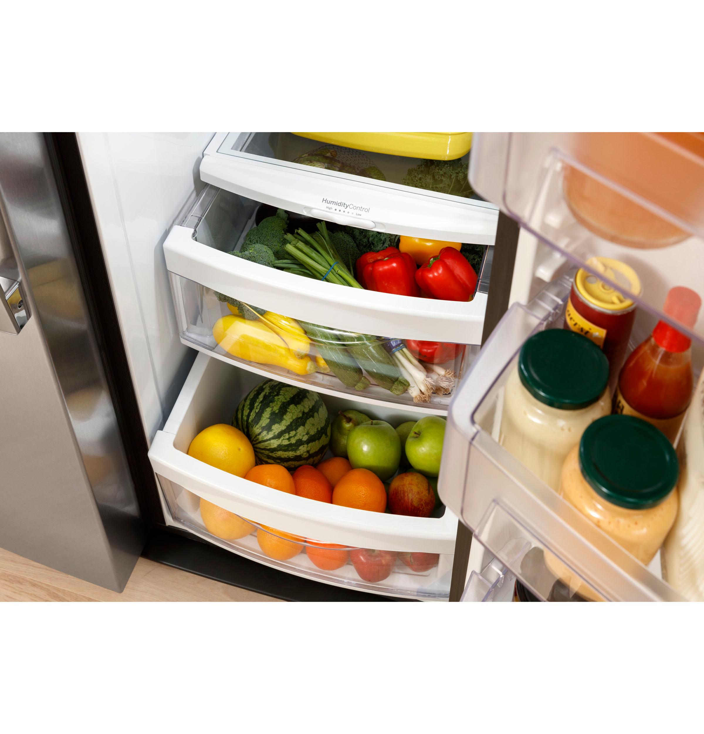 GENERAL ELECTRIC Side By Side Refrigerator 25.3 cu ft GSS25GGPBB | ABC ...