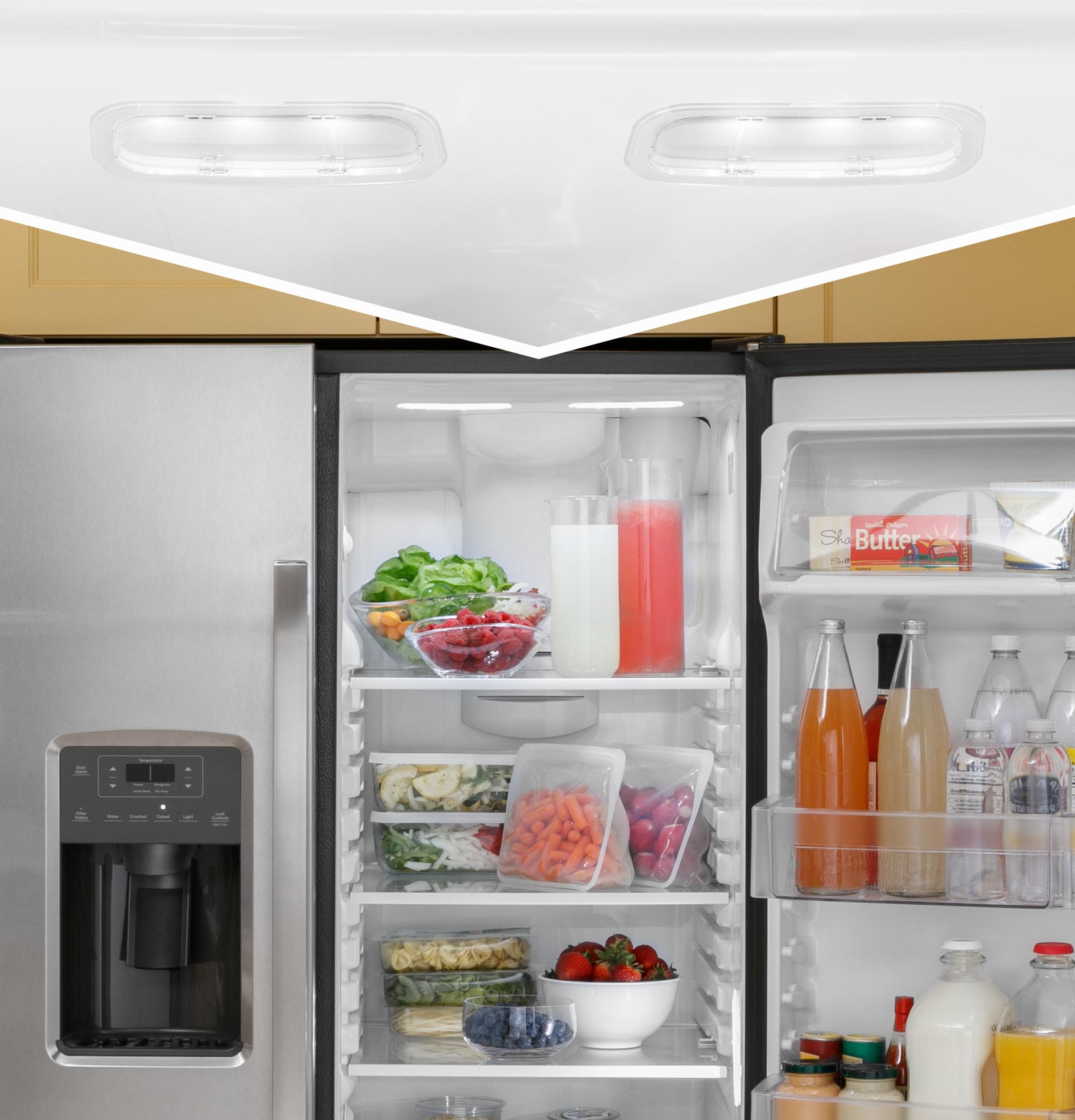 GENERAL ELECTRIC 25 Cu Ft Side By Side with Enhanced LED lighting ...