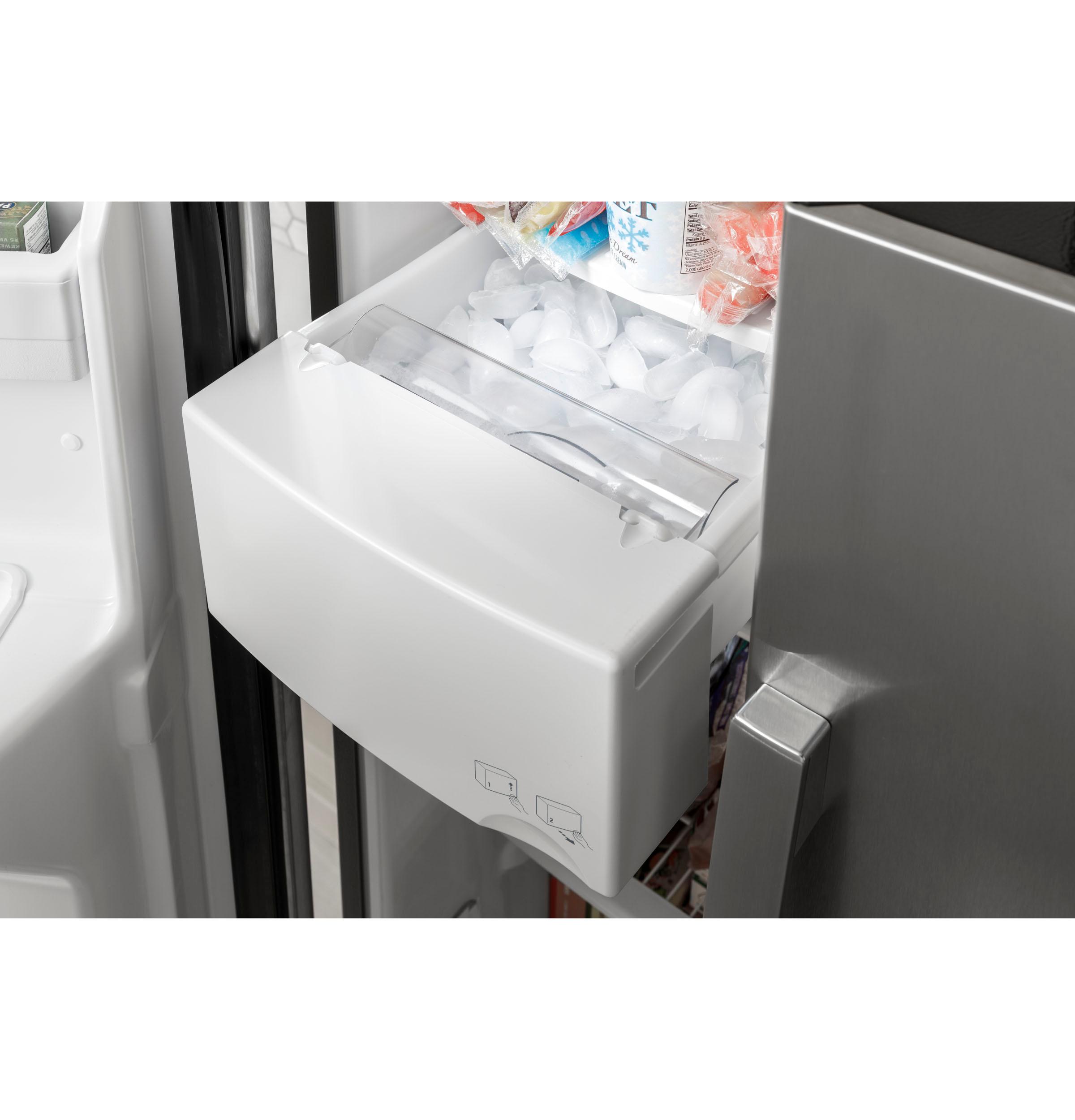 GENERAL ELECTRIC 25 Cu Ft Side By Side with Enhanced LED lighting ...
