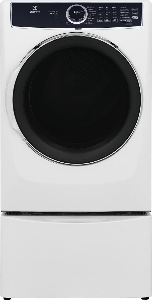 ELECTROLUX 8.0 Cu Ft Front Load Electric Dryer ELFE7637AW | ABC Warehouse
