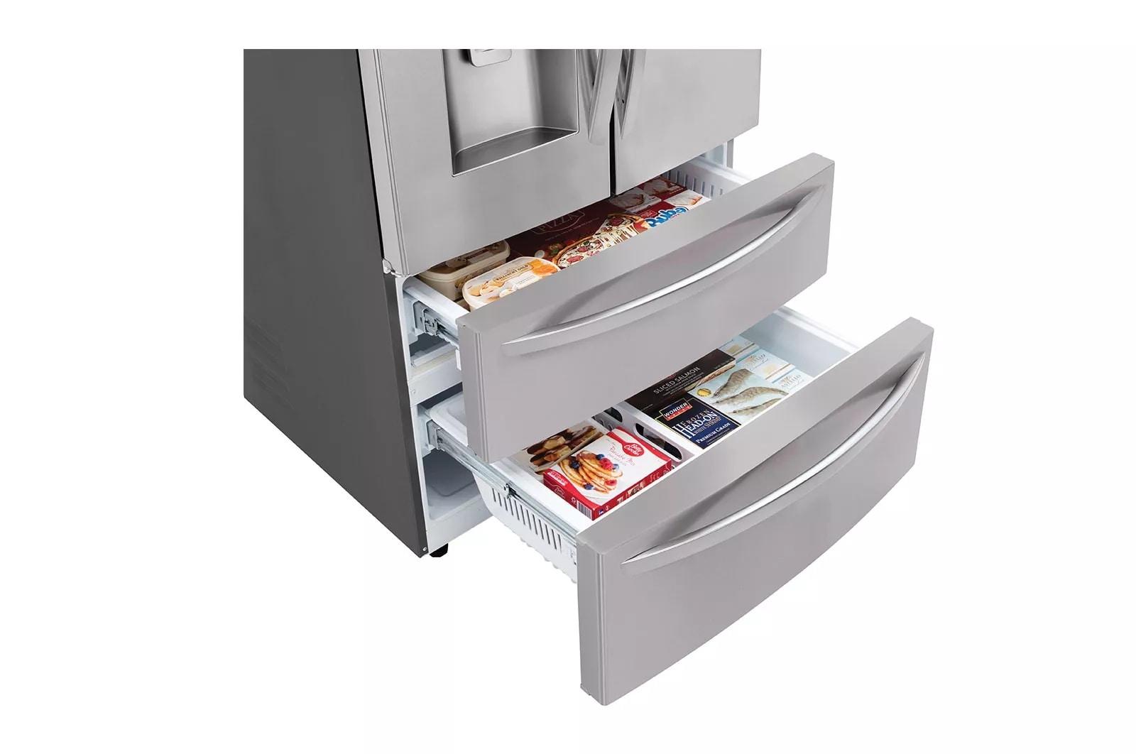 LG 4 DR French DR Refrigerator with Smart thinq tech w/wifi LMXS28626S ...