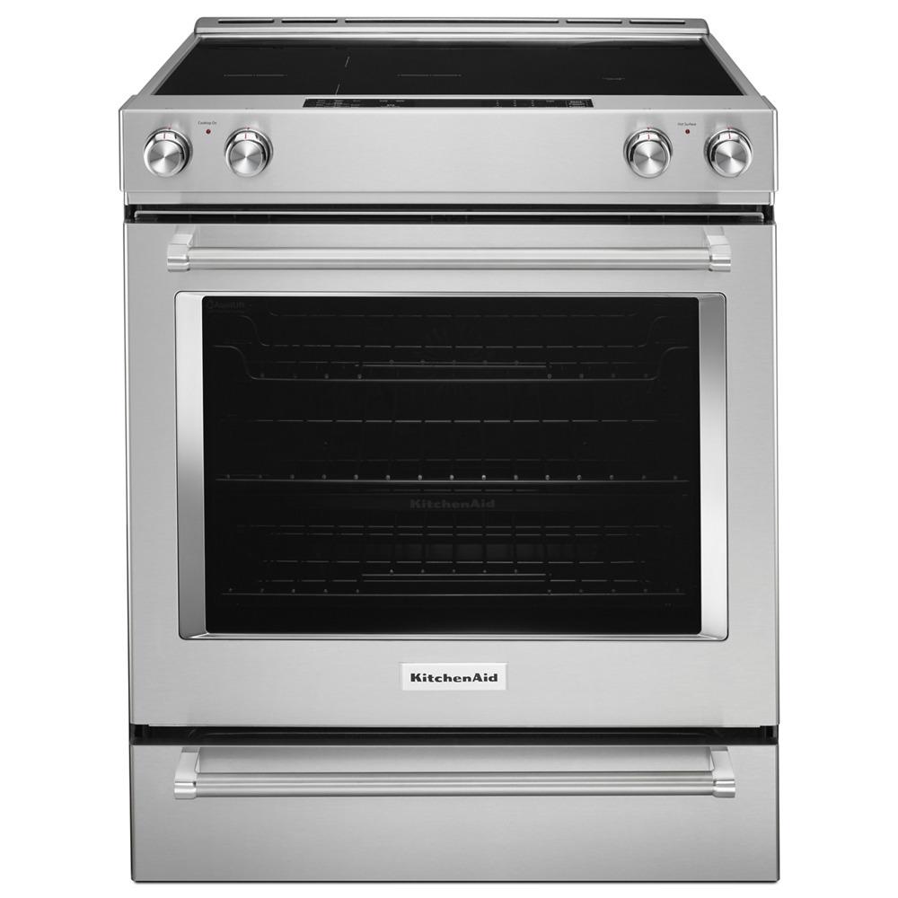 KITCHENAID 30" Electric Slide-in Range with Baking drawer KSEB900ESS ...