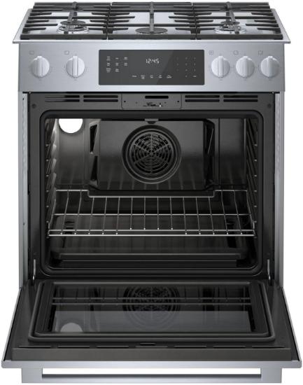 BOSCH 30" Gas Slide-in Range with Warming drawer HGI805