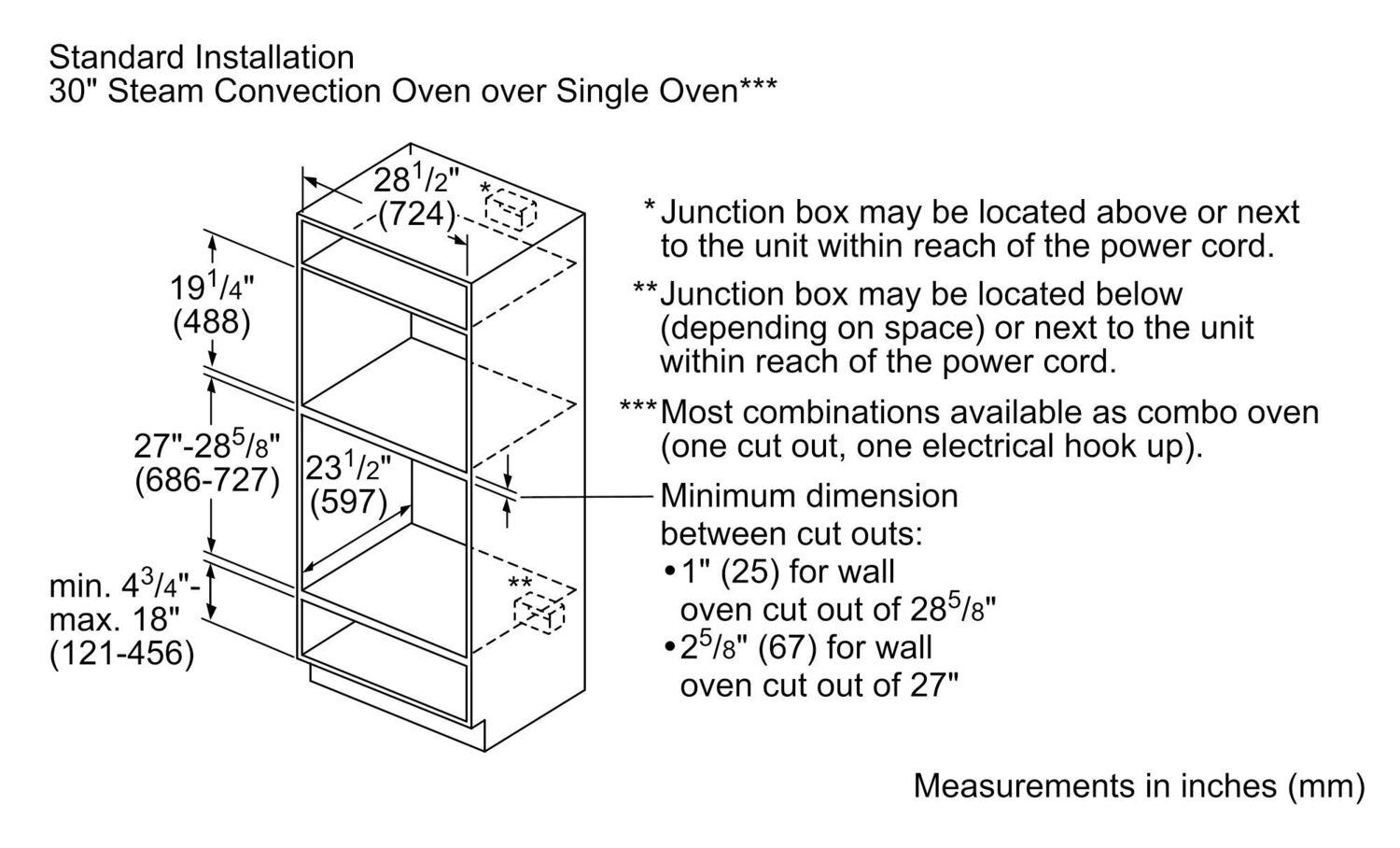 BOSCH 30" Single Wall Oven with Ecoclean self-clean mode HBL5351UC ...