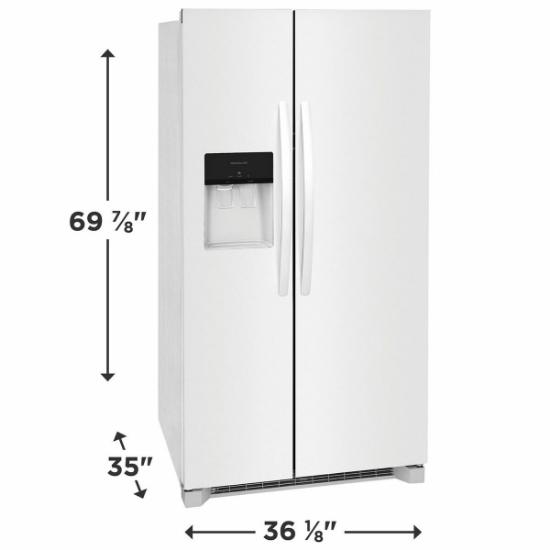FRIGIDAIRE Side By Side Refrigerator with LED lighting FRSS2623AW | ABC ...