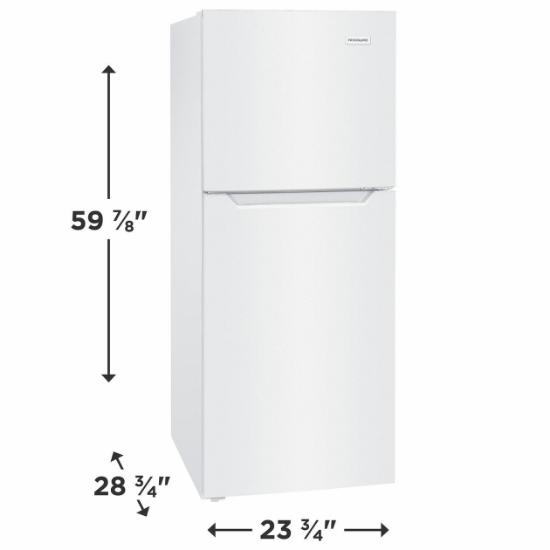 FRIGIDAIRE Top Freezer Refrigerator FFET1222UW | ABC Warehou