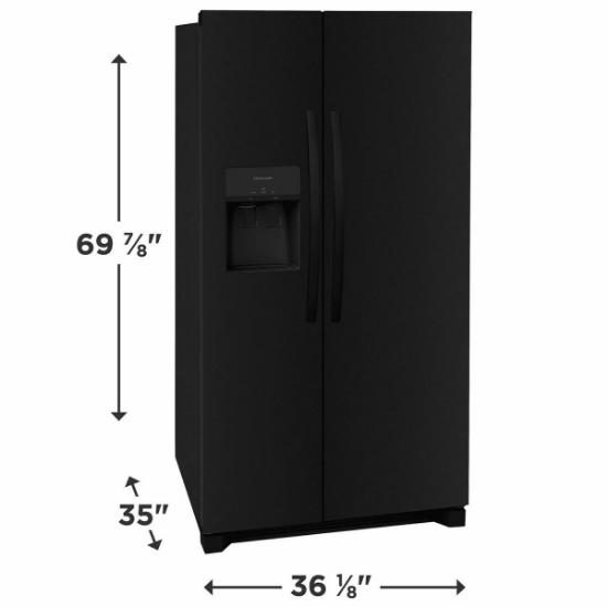 FRIGIDAIRE Side By Side Refrigerator with LED lighting FRSS2623AB | ABC ...