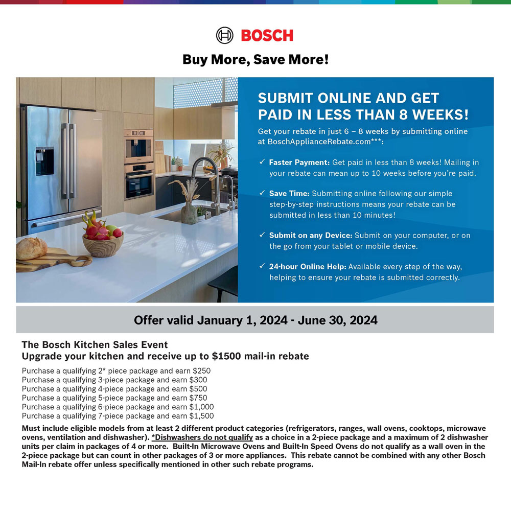 BOSCH French Door Refrigerator with True counter-depth design ...