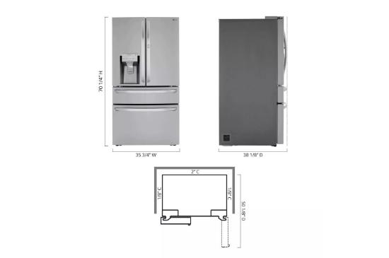 LG 4 DR French Door Refrigerator LRMVS3006S | ABC Warehouse