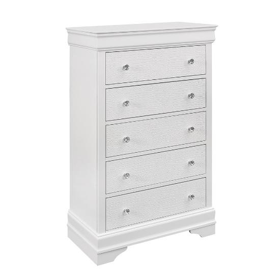 GLOBAL Pompei White Chest with Elegant white finish POMPEI-W